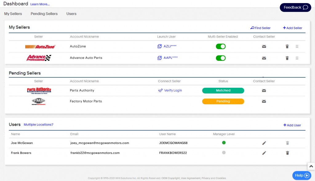 New Product: Multi-Seller - Access your part sellers with one click ...
